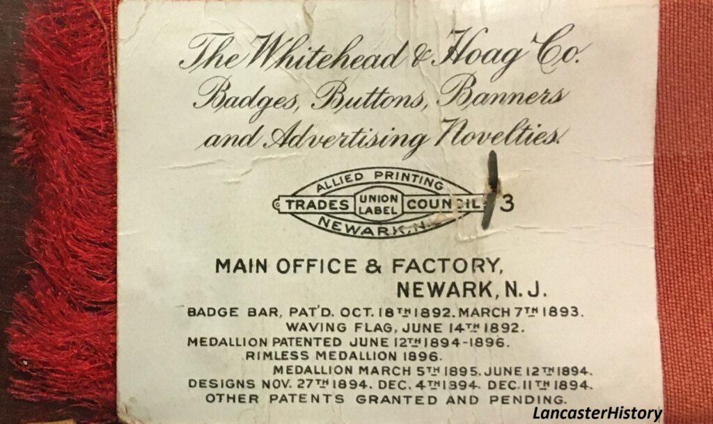 Lancaster County Historical Society Member Badge and Ribbon ...